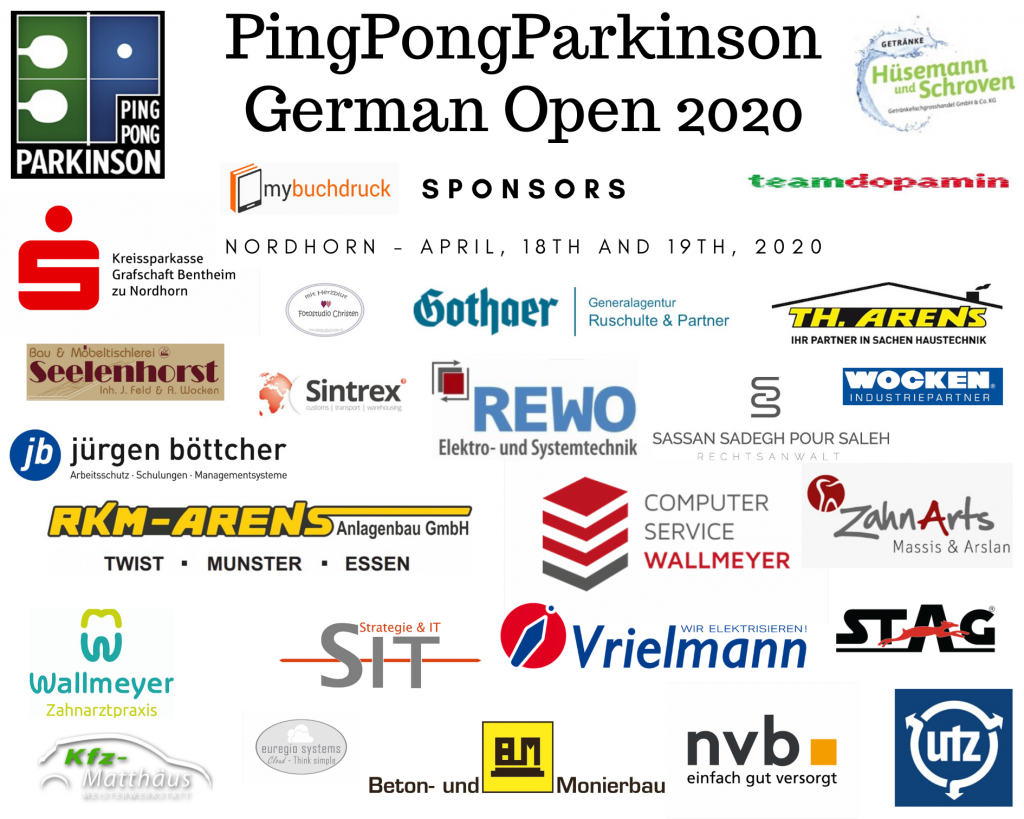 PingPongParkinson German Open 2020 – PingPongParkinson Deutschland e. V.